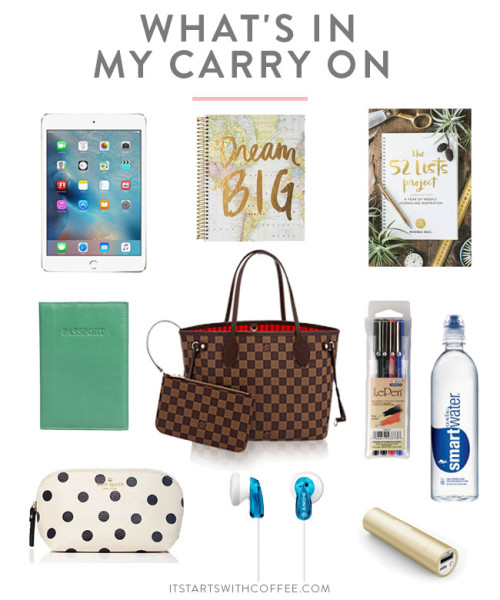 What's In My Carry On - It Starts With Coffee - Blog by Neely Moldovan ...