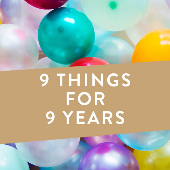 9 Things For 9 Years + A Giveaway - It Starts With Coffee - Blog by ...